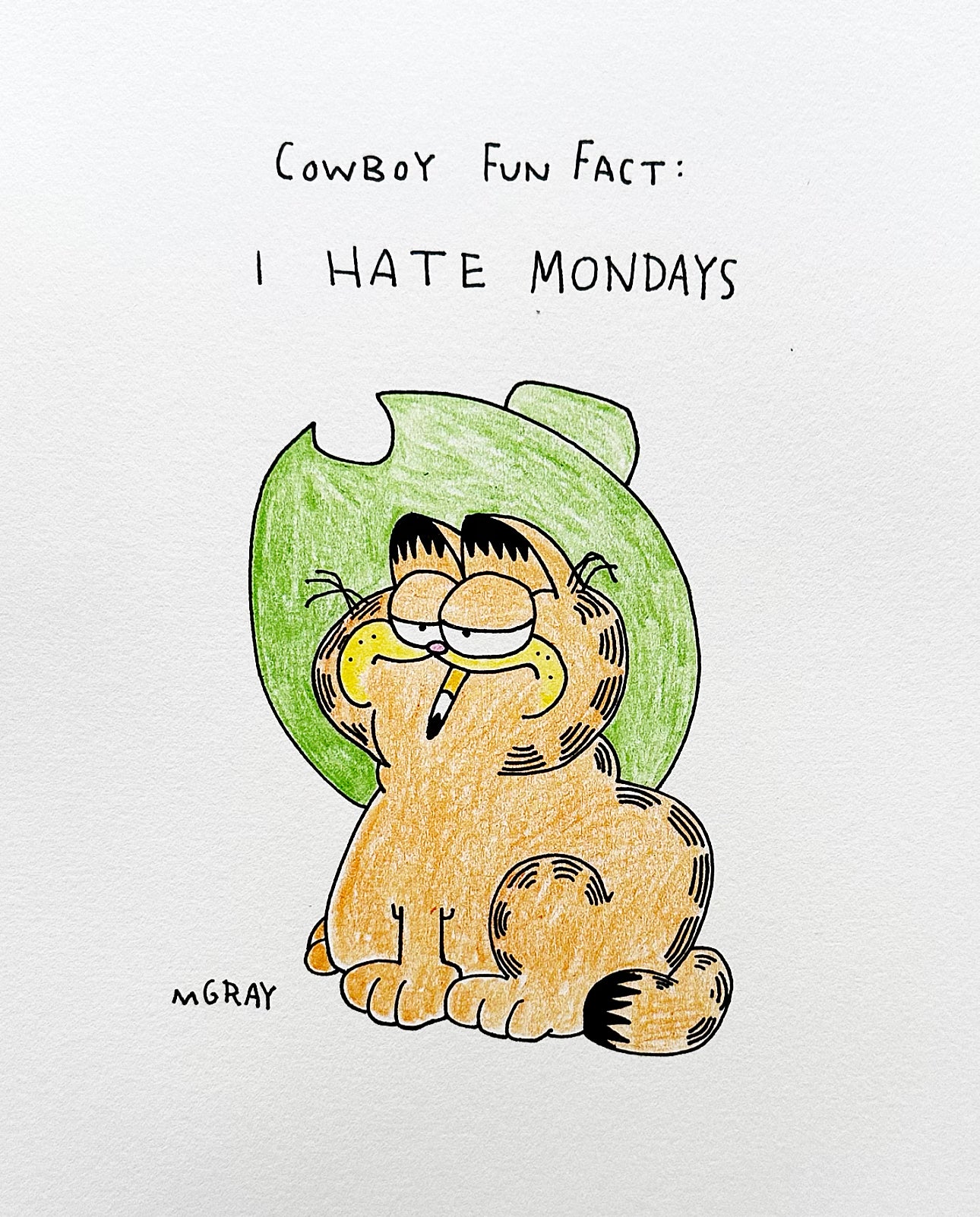 Cowboy Fun Fact Garfield – Really Good Artist